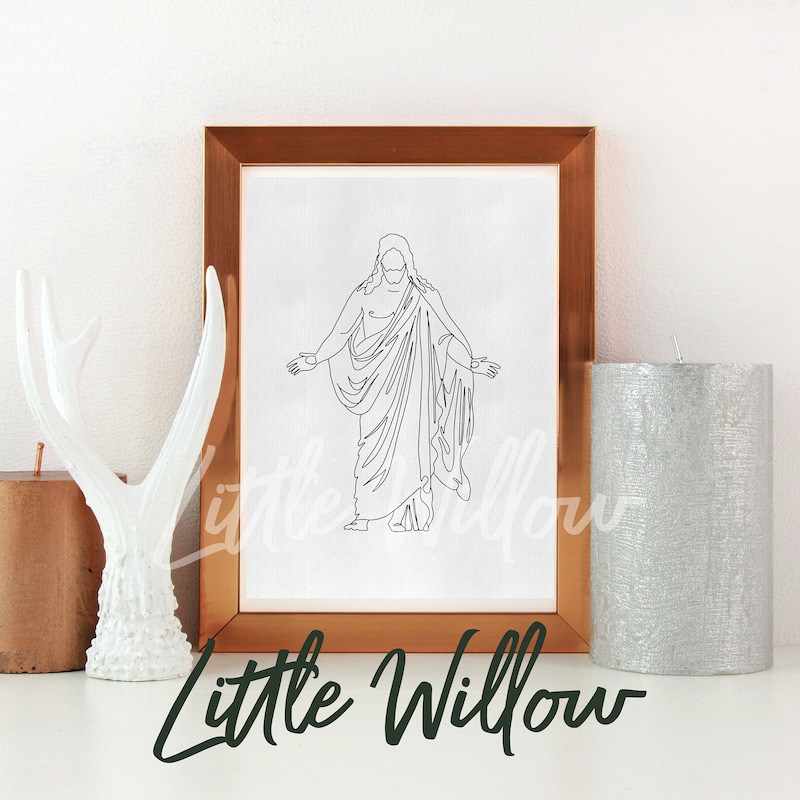 Jesus Line Art - Etsy