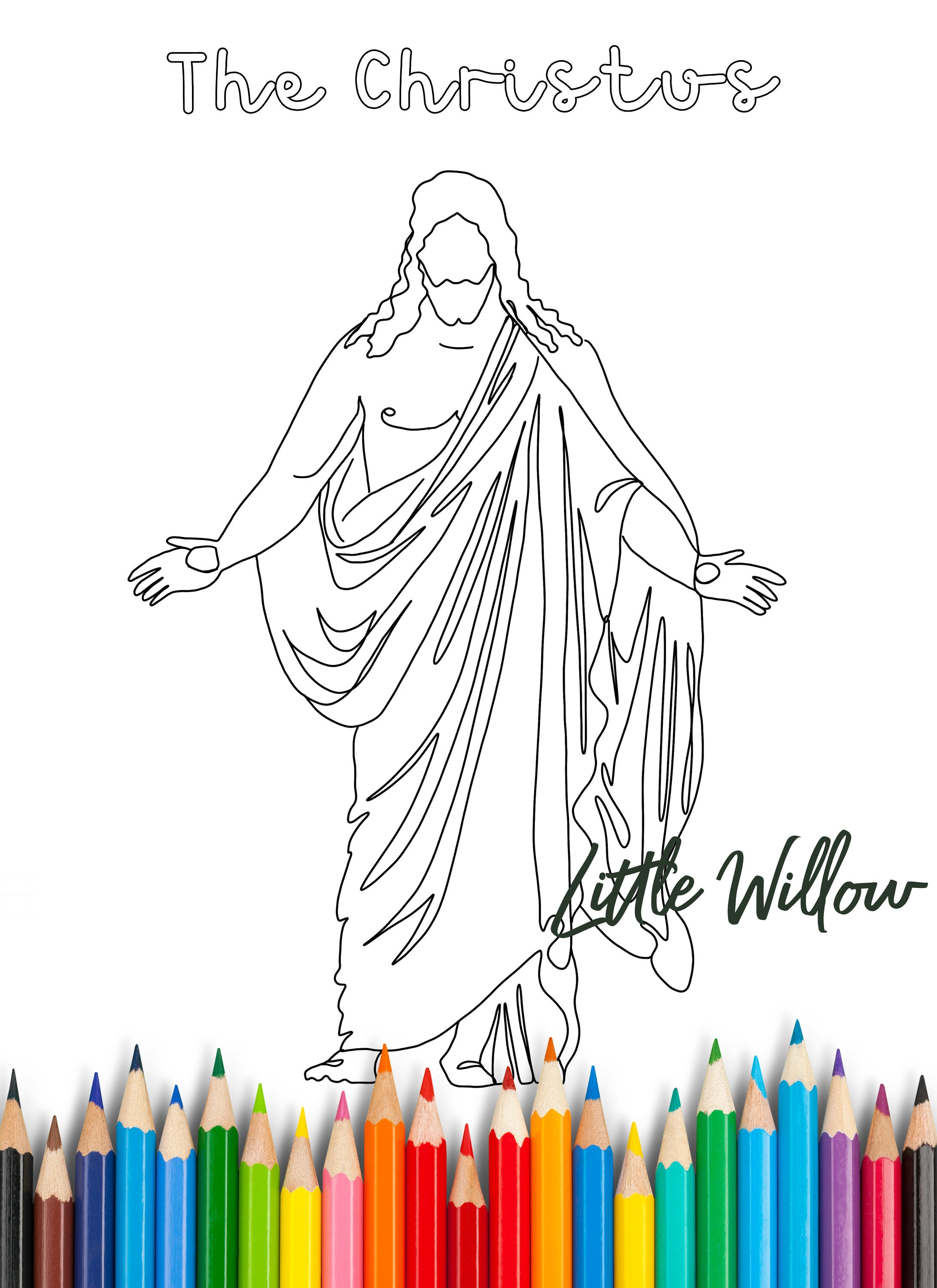 Christ Collection COLORING BUNDLE Christian Coloring Pages for Kids, Adults, Sacrament Meeting ...