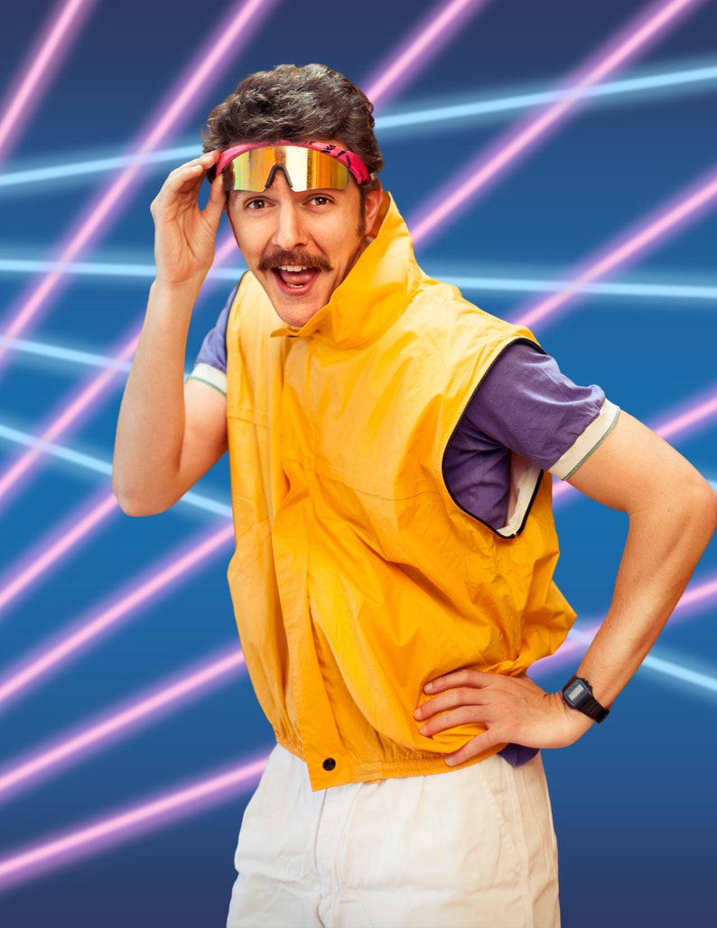 80s Retro Portrait Laser Beams Digital Photo Booth 960px X - Etsy