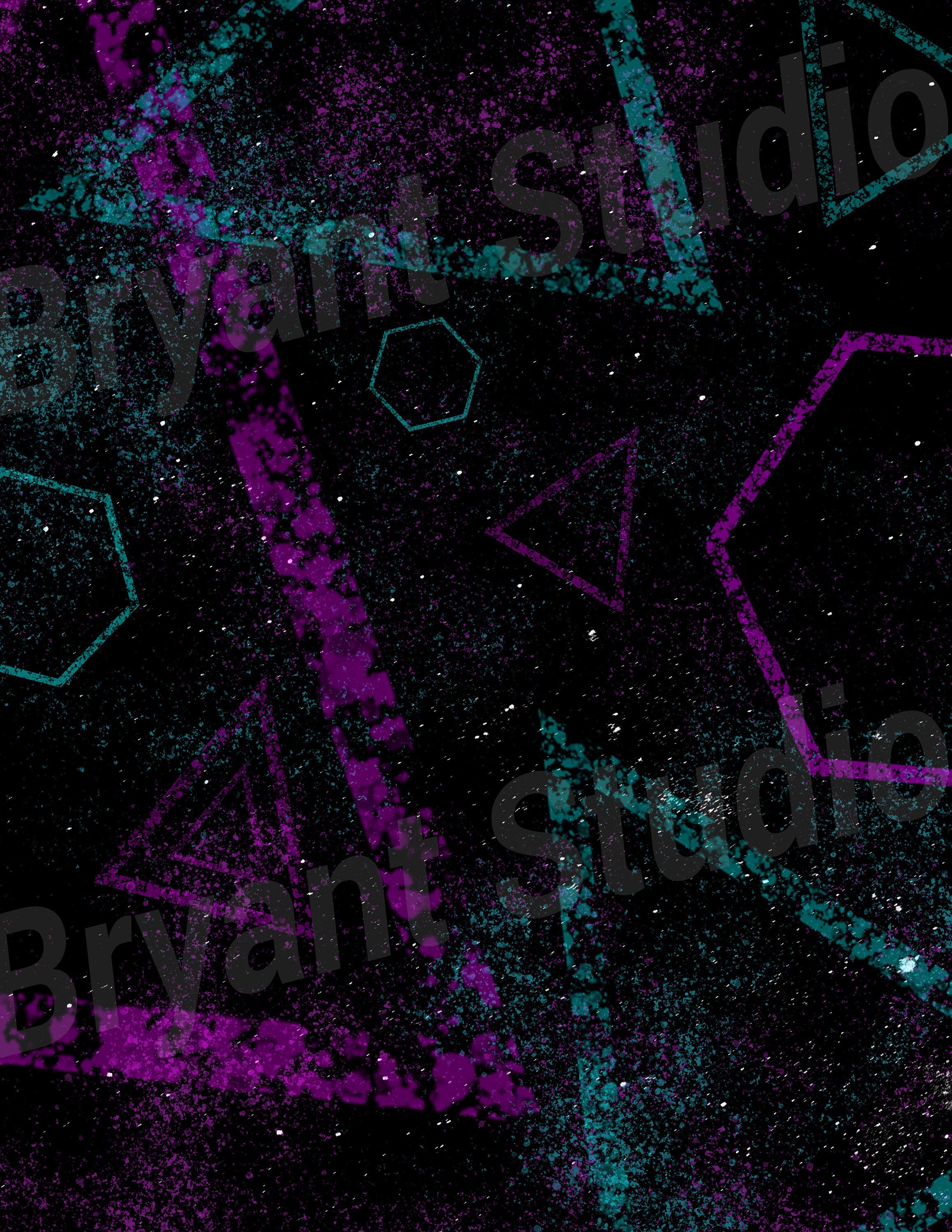 80's Retro Geometric Galaxy Instant Download Backdrop, Digital ...