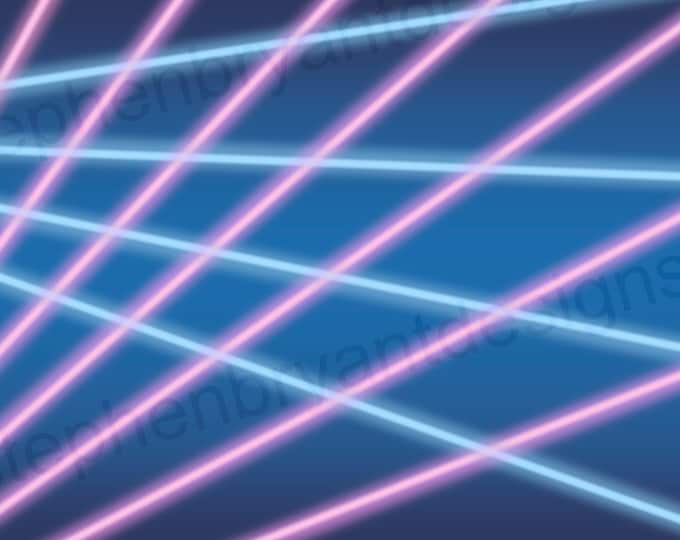 80s Retro Laser Beams Digital Backdrop, 8.5"x11" - Perfect for Adding a ...