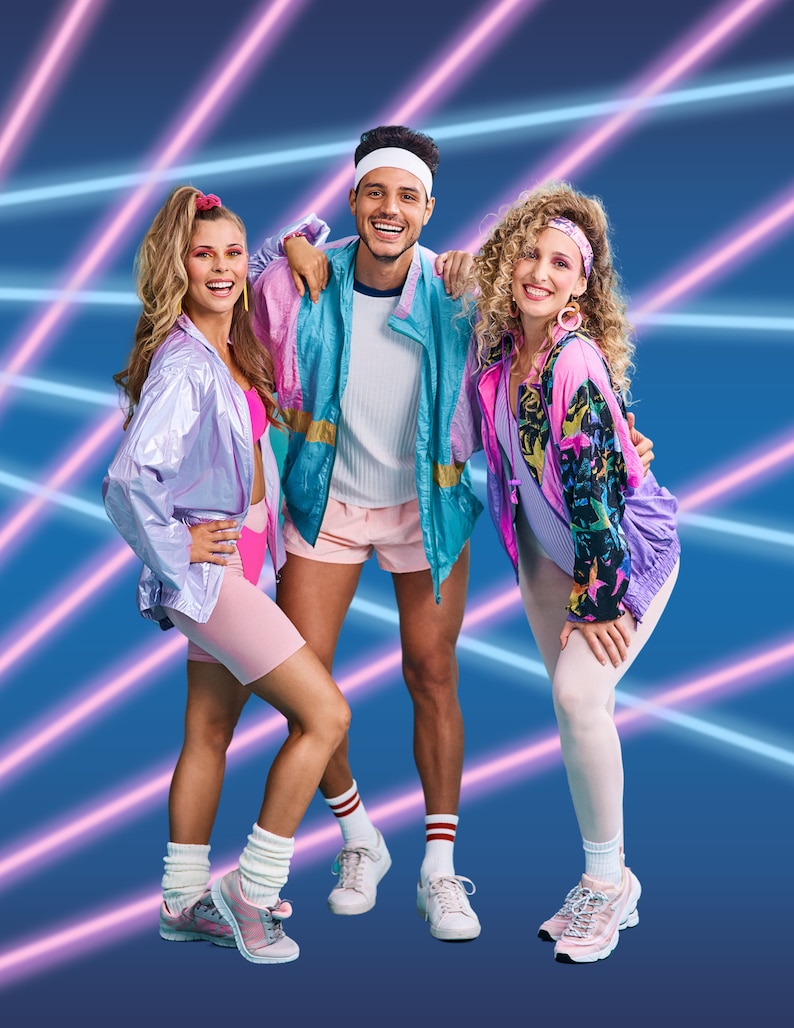 80s Retro Portrait Laser Beams Digital Photo Booth 960px X - Etsy