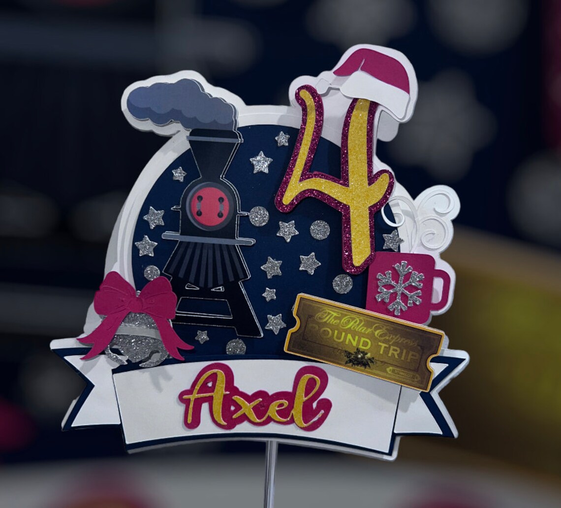 Polar Express Cake Topper / Polar Express Birthday / Polar - Etsy