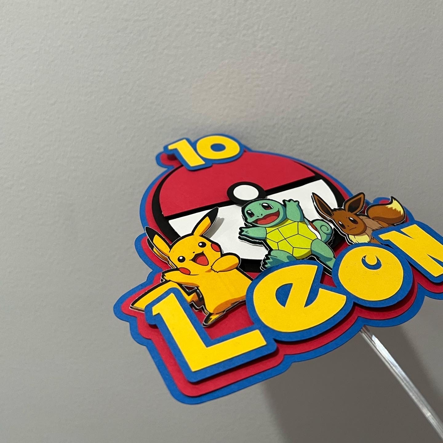 Character Cake Topper / Pokémon Cake Topper / Pokémon Party / - Etsy