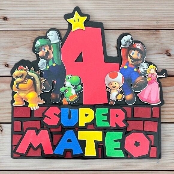 Personalized Mario Brother Cake Topper / Super Mario Brother Cake ...