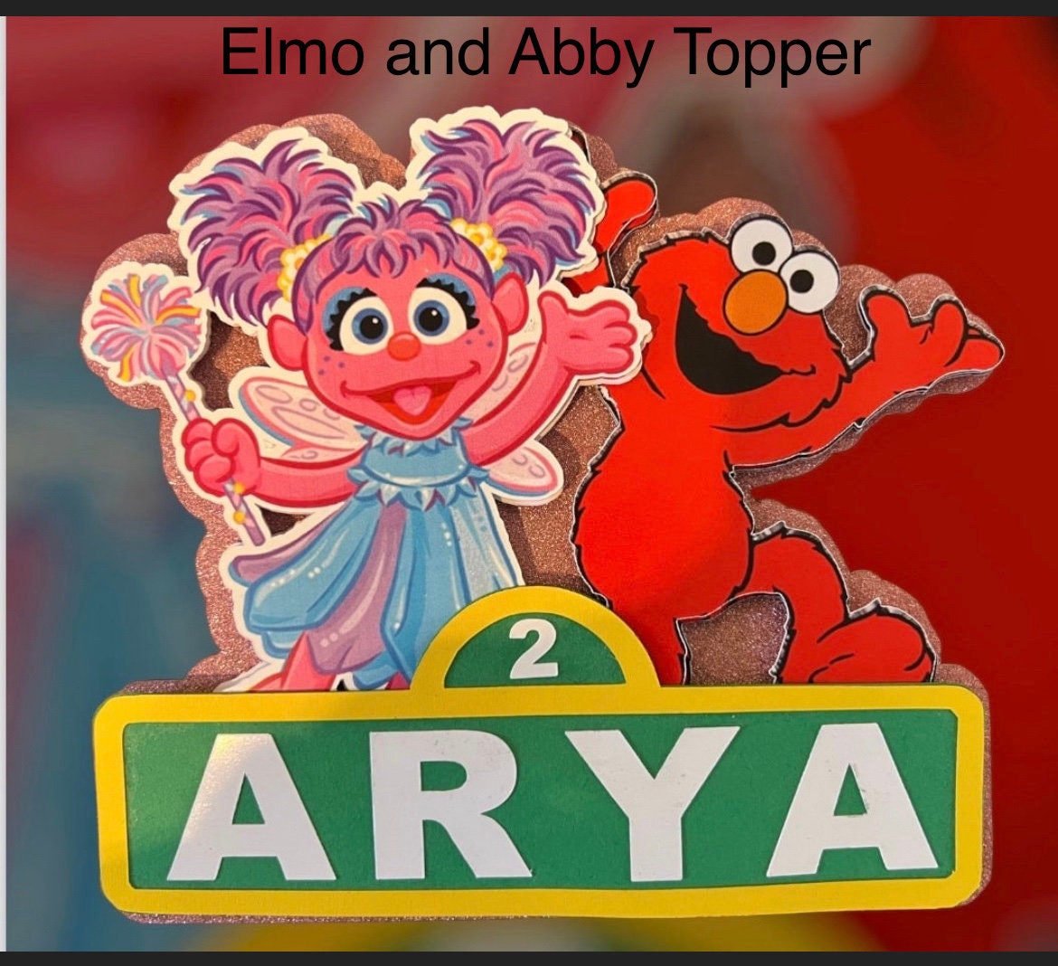 Character Cake Topper / Street Cake Topper / 123 Cake Topper / Sesame ...