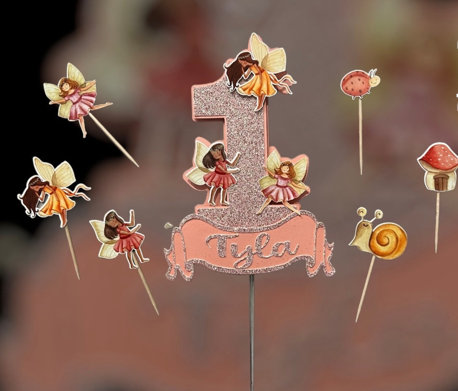 Custom Fairy Cake Topper / Woodland Fairy Cake Topper / Custom Fairy ...