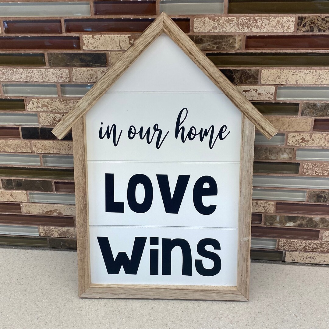 Love Wins Sign Home Sign - Etsy