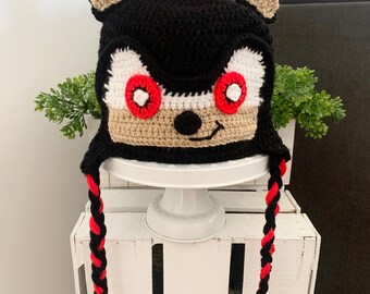 Shadow Sonic Inspired Crochet Hat - Etsy