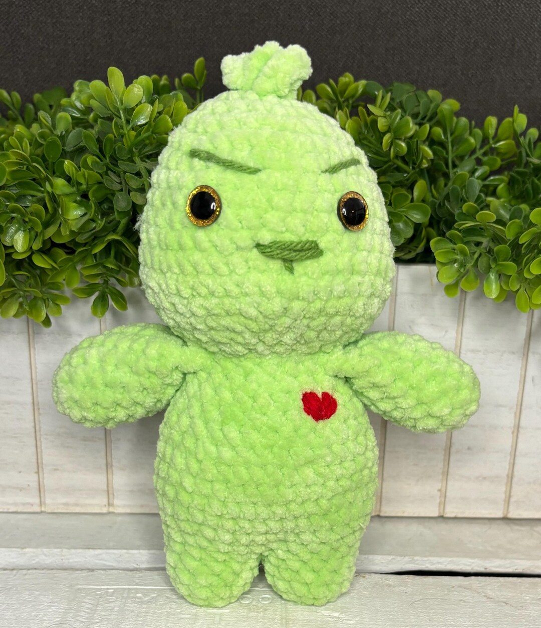 Baby Green Meanie Handmade Crochet Plushie - Etsy