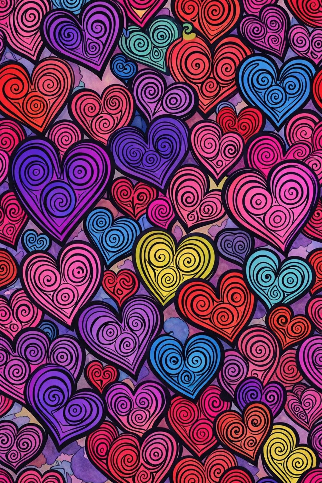 Pocketful of Hearts Seamless Pattern Digital Download File - Etsy