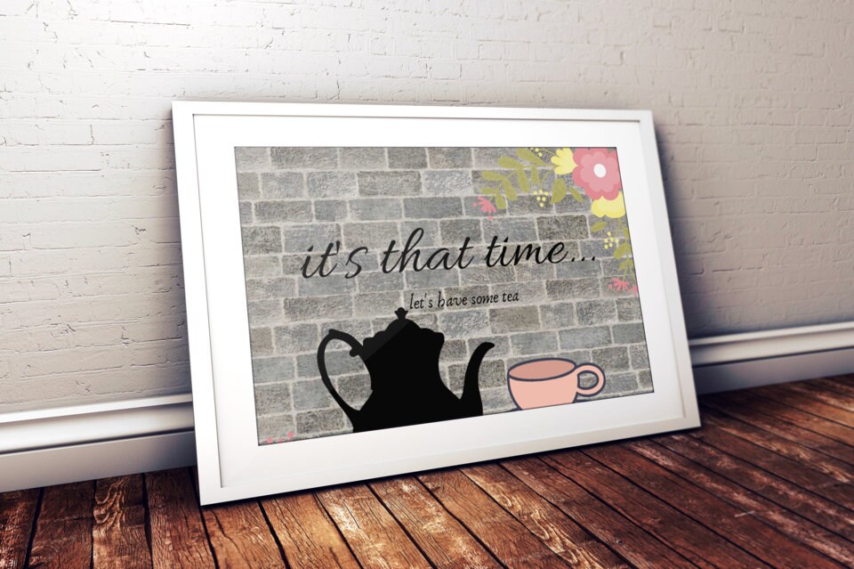 Farmhouse Tea Time Wall-art Printable - Etsy