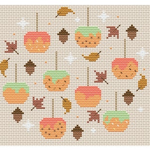 Caramel Apples Cross Stitch Pattern - Etsy
