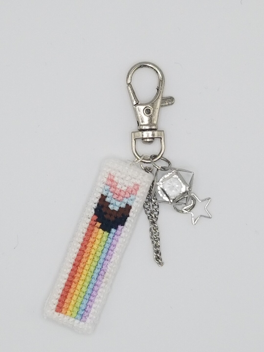 Cross Stitch Pride Keychain - Etsy