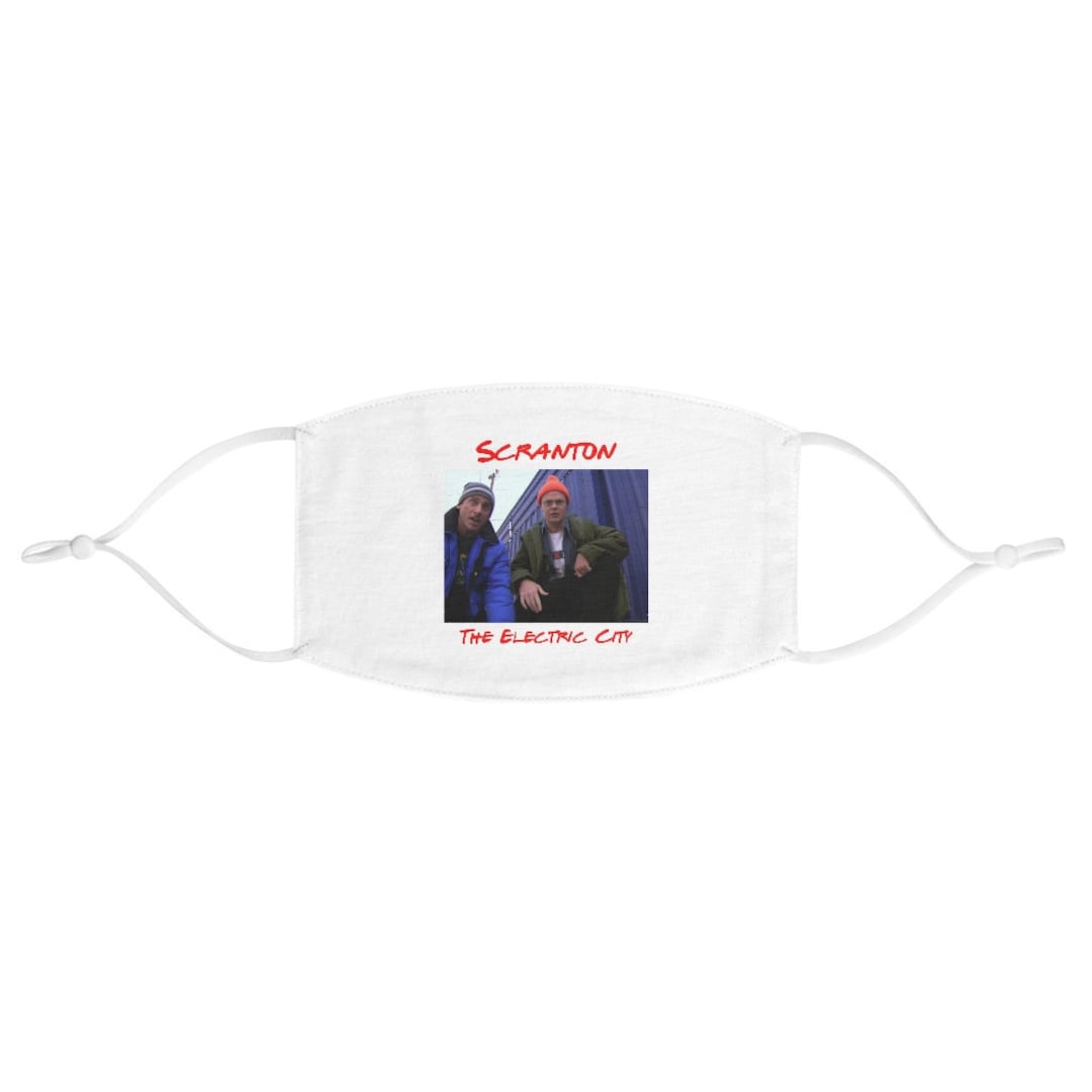 The Office Face Mask Scranton Electric City Fabric Face Mask the Office ...