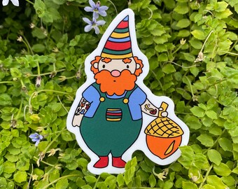 Garden Gnome Sticker - Etsy