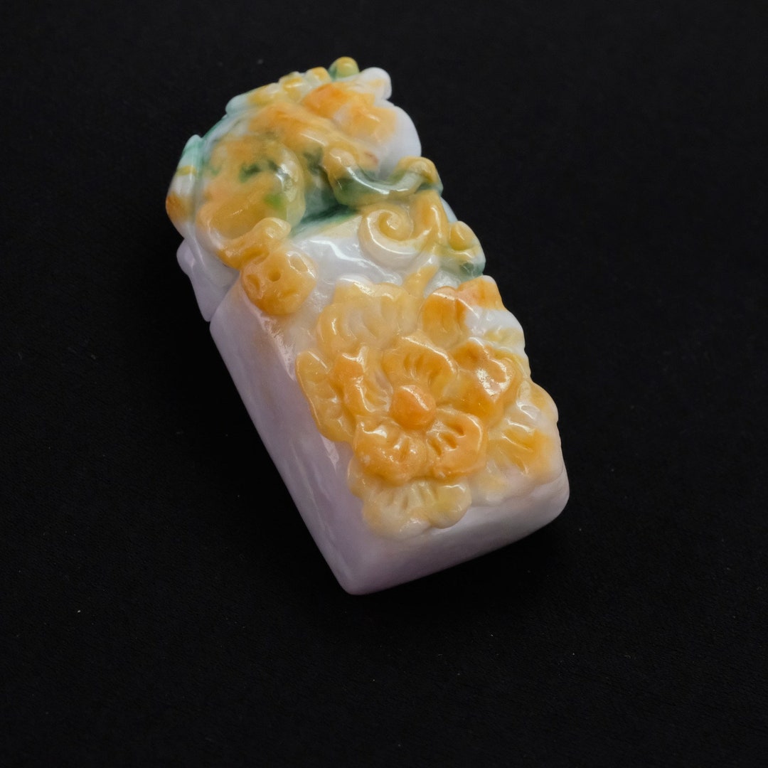 Unique Seal Name Chop 3 Color Pixiu Handmade Natural Jadeite Jade - Etsy