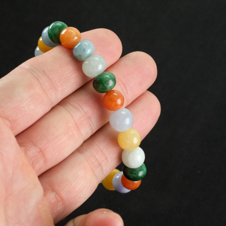 Multi Color Glossy Genuine Burma Jadeite Jade Bracelet - Etsy