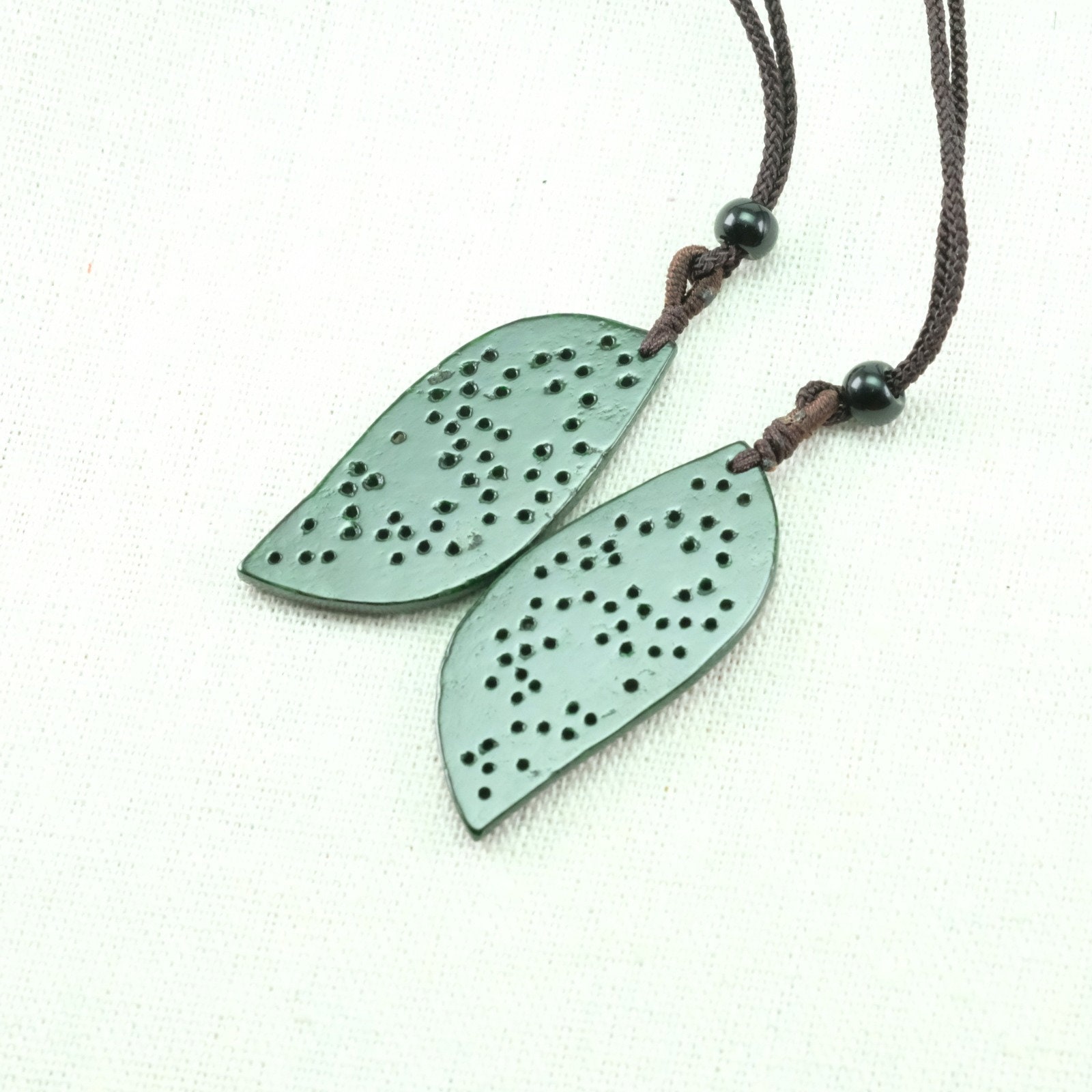 Pair of Classic Carved Burma Natural Jadeite Jade Pendant | Etsy