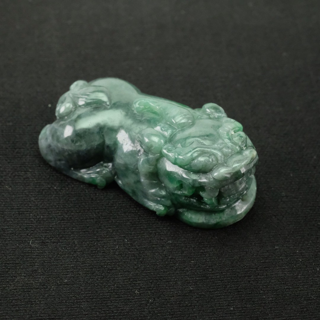 Imperial Green Pixiu Handmade Natural Jadeite Jade Pendant - Etsy