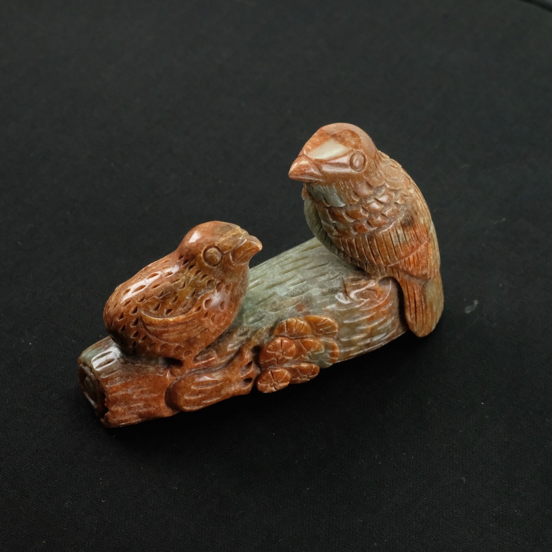 Twin Birds Natural Red Jadeite Jade Paper Weight Table Display - Etsy