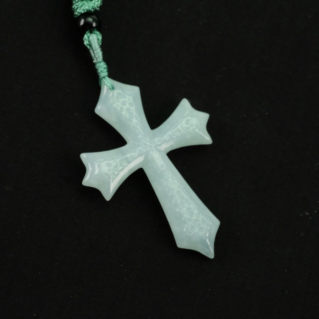 Crucifix Cross Green Burma Jadeite Jade Pendant - Etsy
