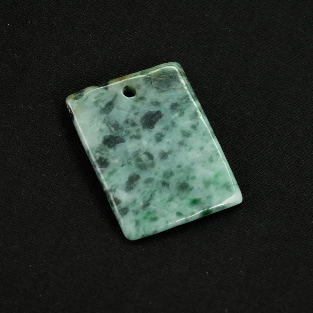 Plain Rectangle Badge Handmade Natural Jadeite Jade Pendant - Etsy