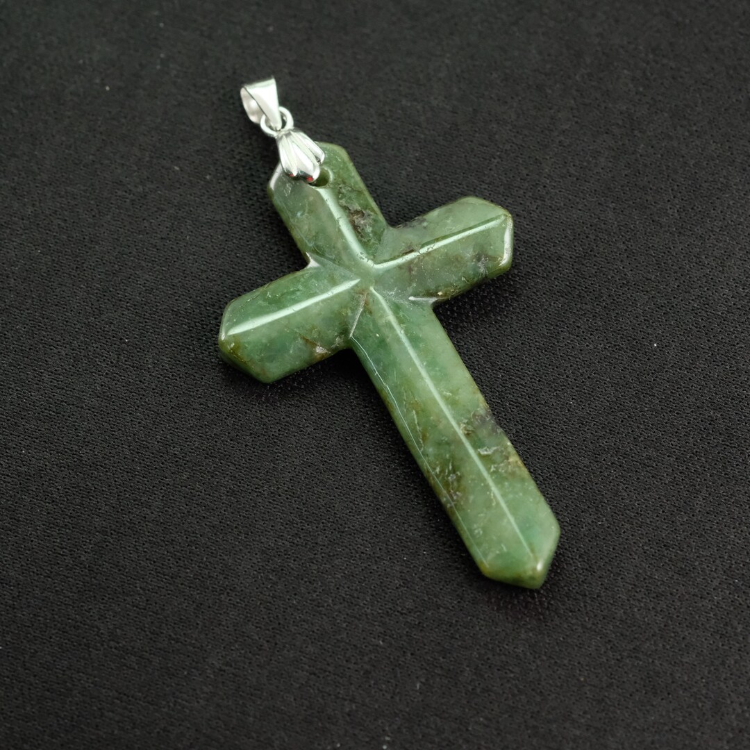 Crucifix Cross Handmade Burma Jadeite Jade Pendant - Etsy