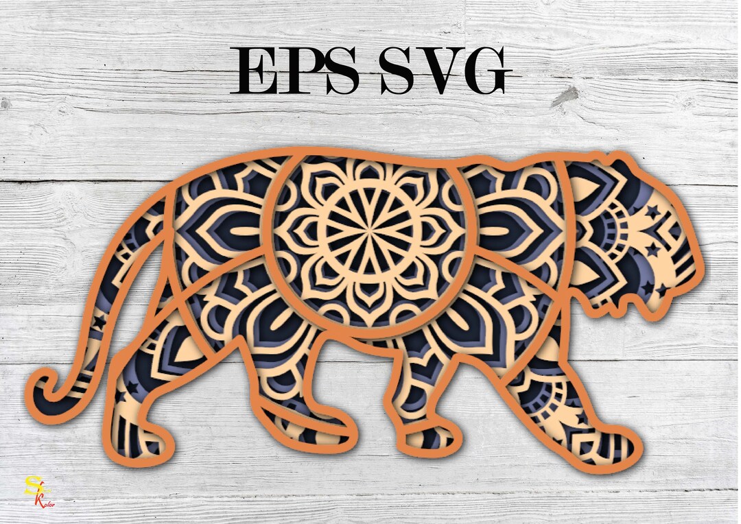 TIGER , Digital Download , Svg Files With Seperate Layers Eps File , 3 ...