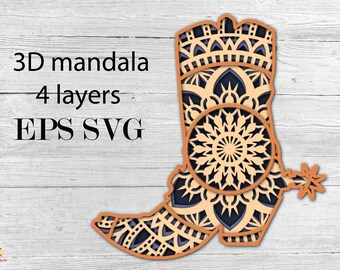 Cowboy Mandala Svg - Etsy