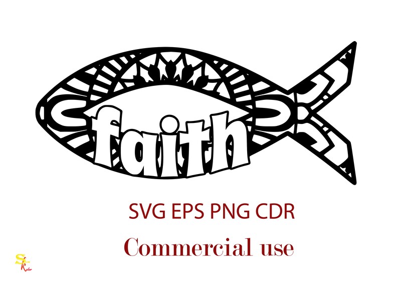 Faith Fish Digital Download Commercial License Include in - Etsy