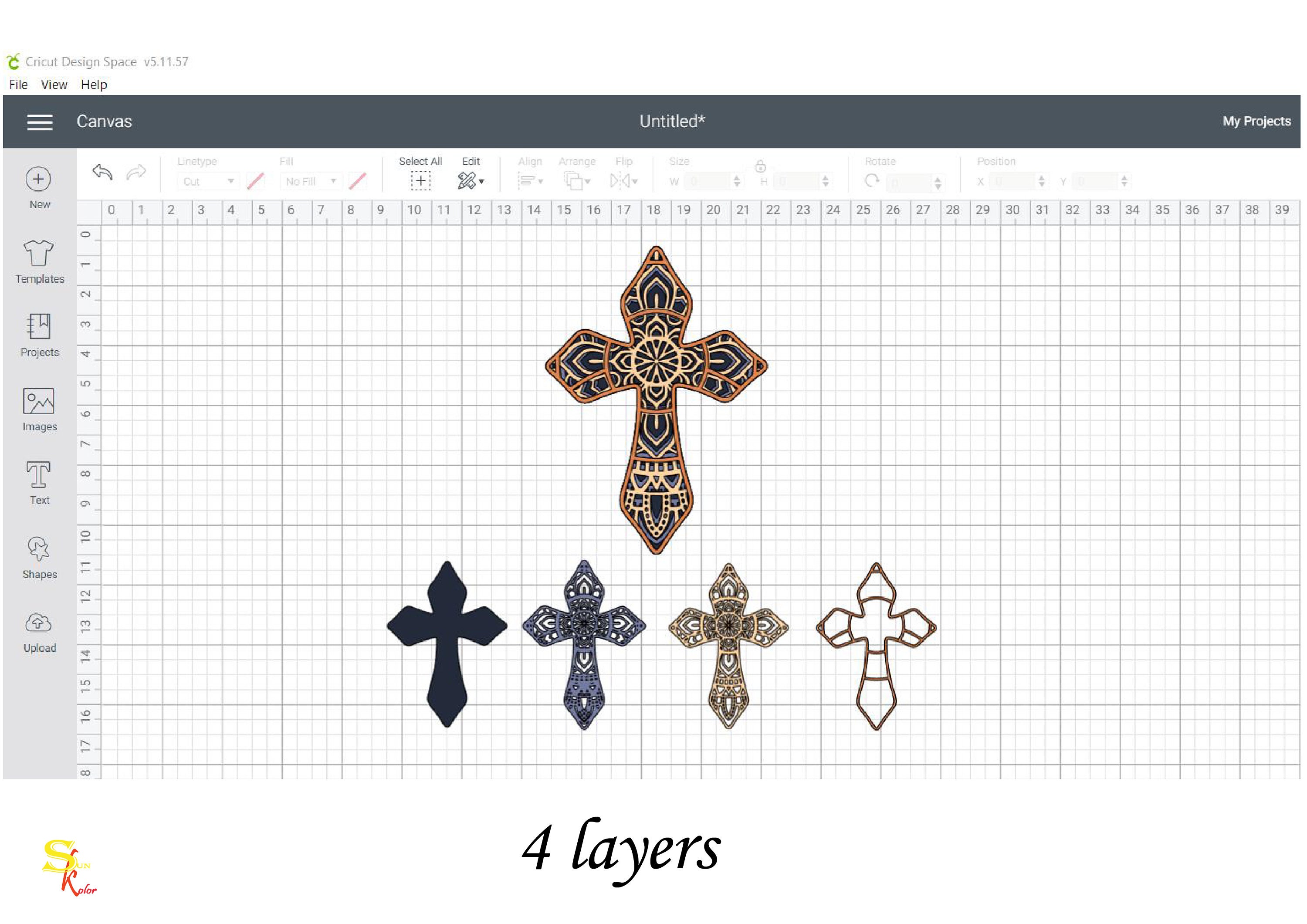 3D Mandala Cross 4 Layers SVG Eps File Digital - Etsy Singapore