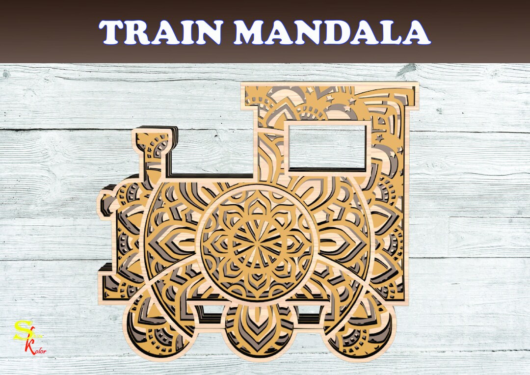 TRAIN 3 D Mandala , 4 Layers , Svg , Eps ,digital Download - Etsy