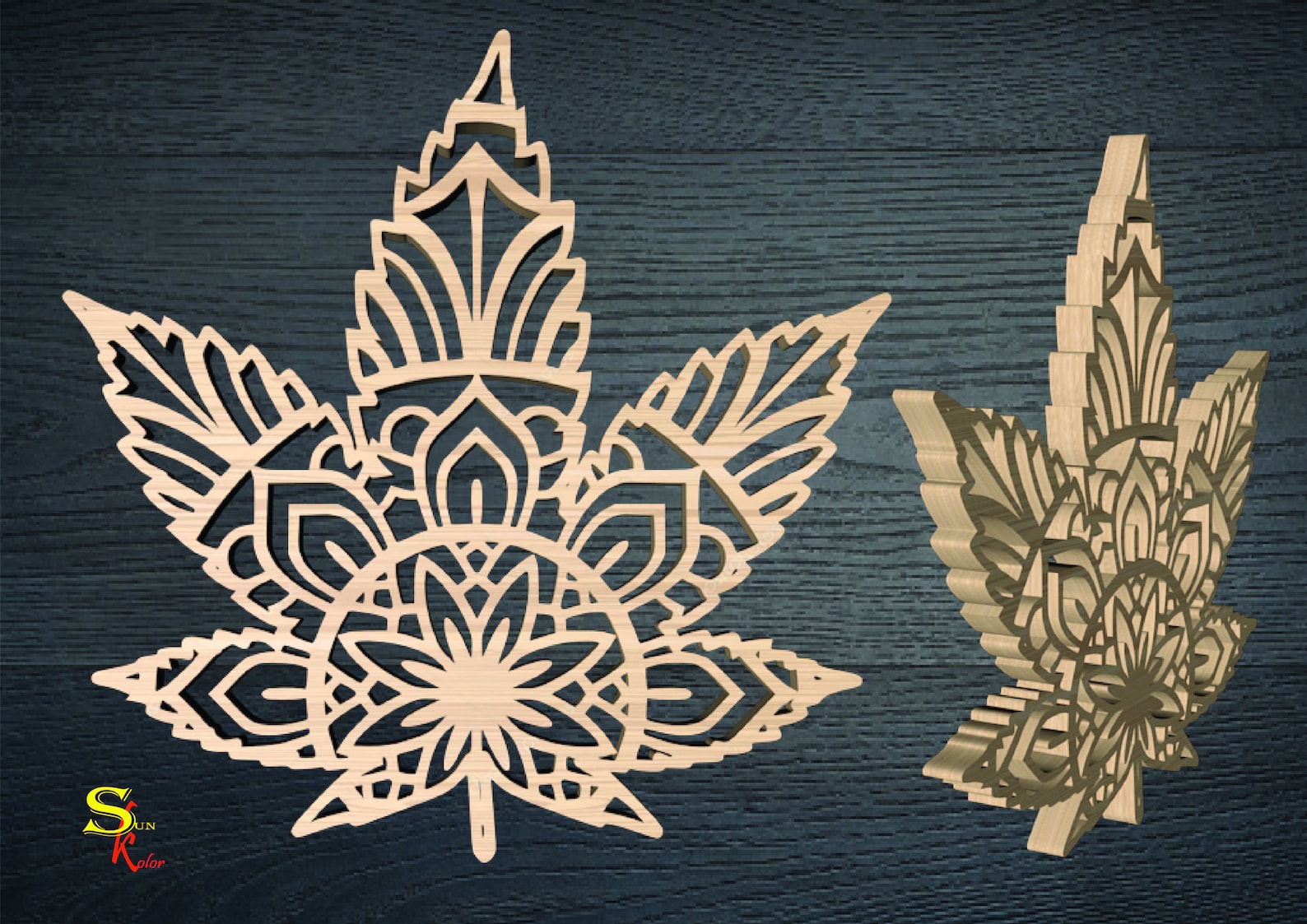 CANNABIS 2D Mandala Svg Eps digital Download - Etsy