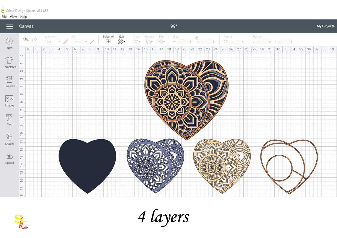 3 D Mandala PEACE LOVE PAW and Peace Sign 4 Layers Svg - Etsy