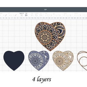 3 D Mandala , PEACE LOVE PAW and Peace Sign , 4 Layers , Svg and Eps ...