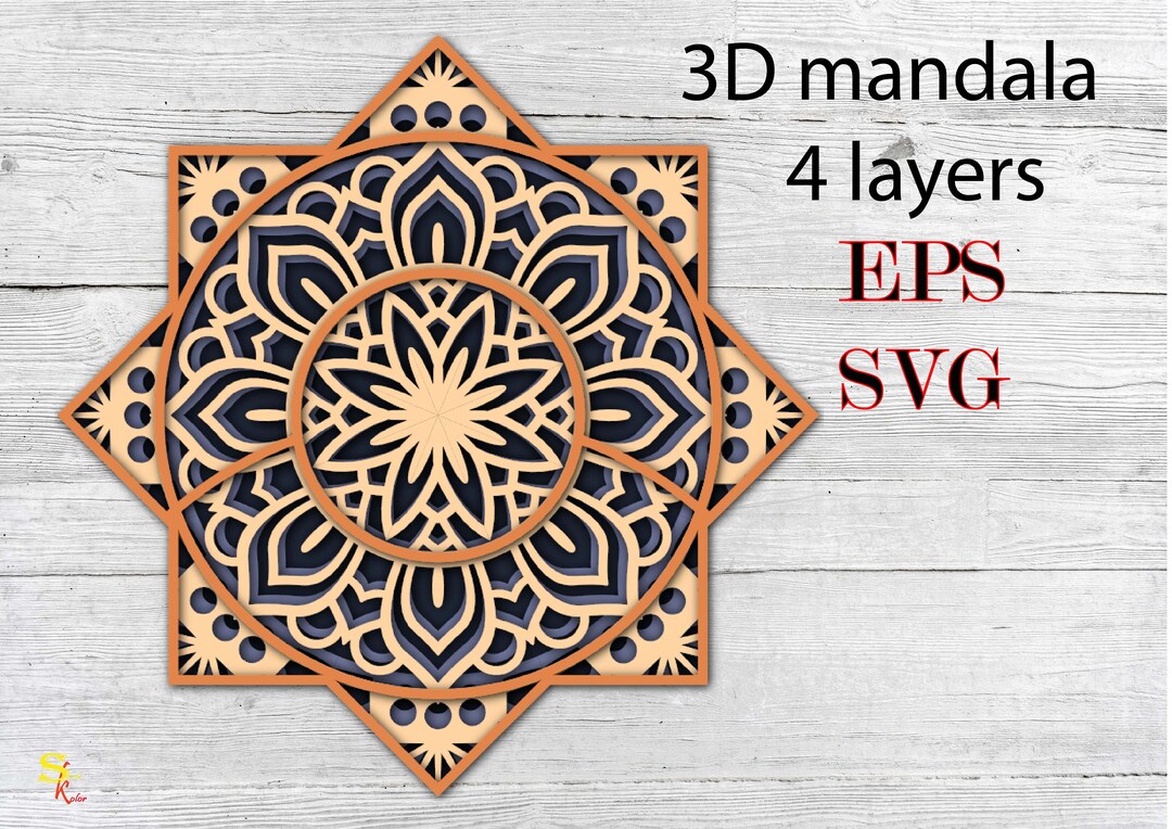 ABSTRACT ART 8 ,digital Download , SVG Seperate Layers Eps File , 3 D ...