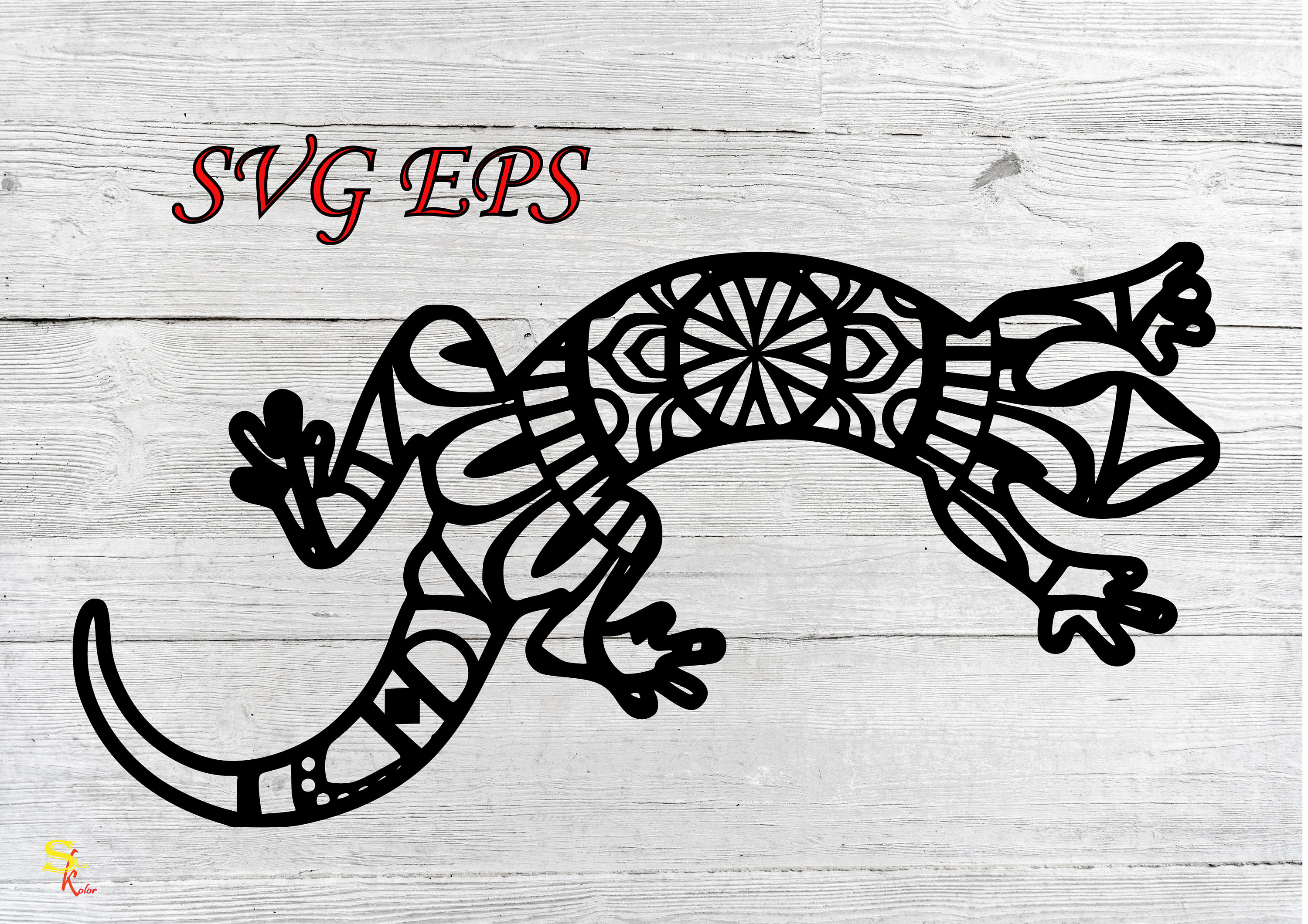 Svg 2 d mandala Eps file Lizard digital download Art & Collectibles ...