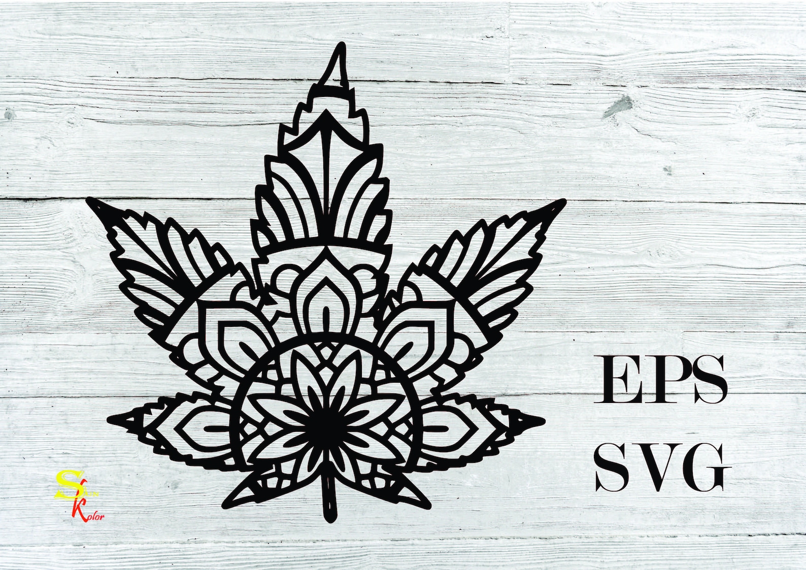 CANNABIS 2D Mandala Svg Eps digital Download - Etsy