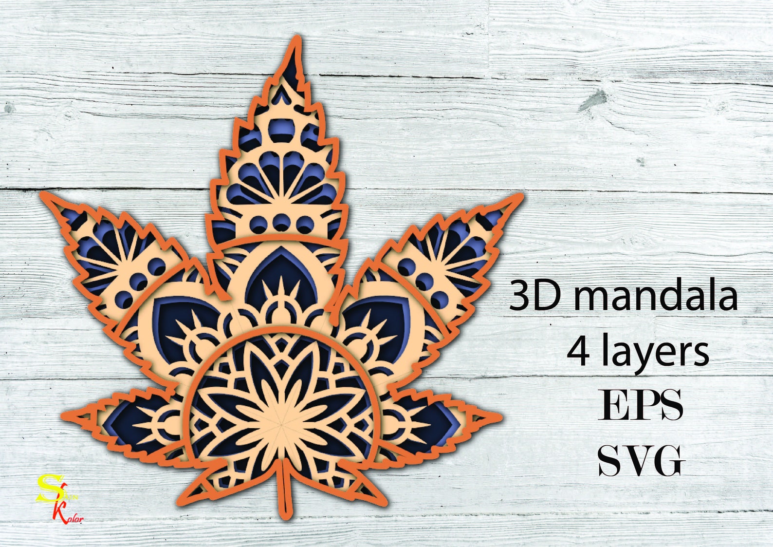 CANNABIS 3 D Mandala 4 Layers Svg Eps digital Download - Etsy Australia