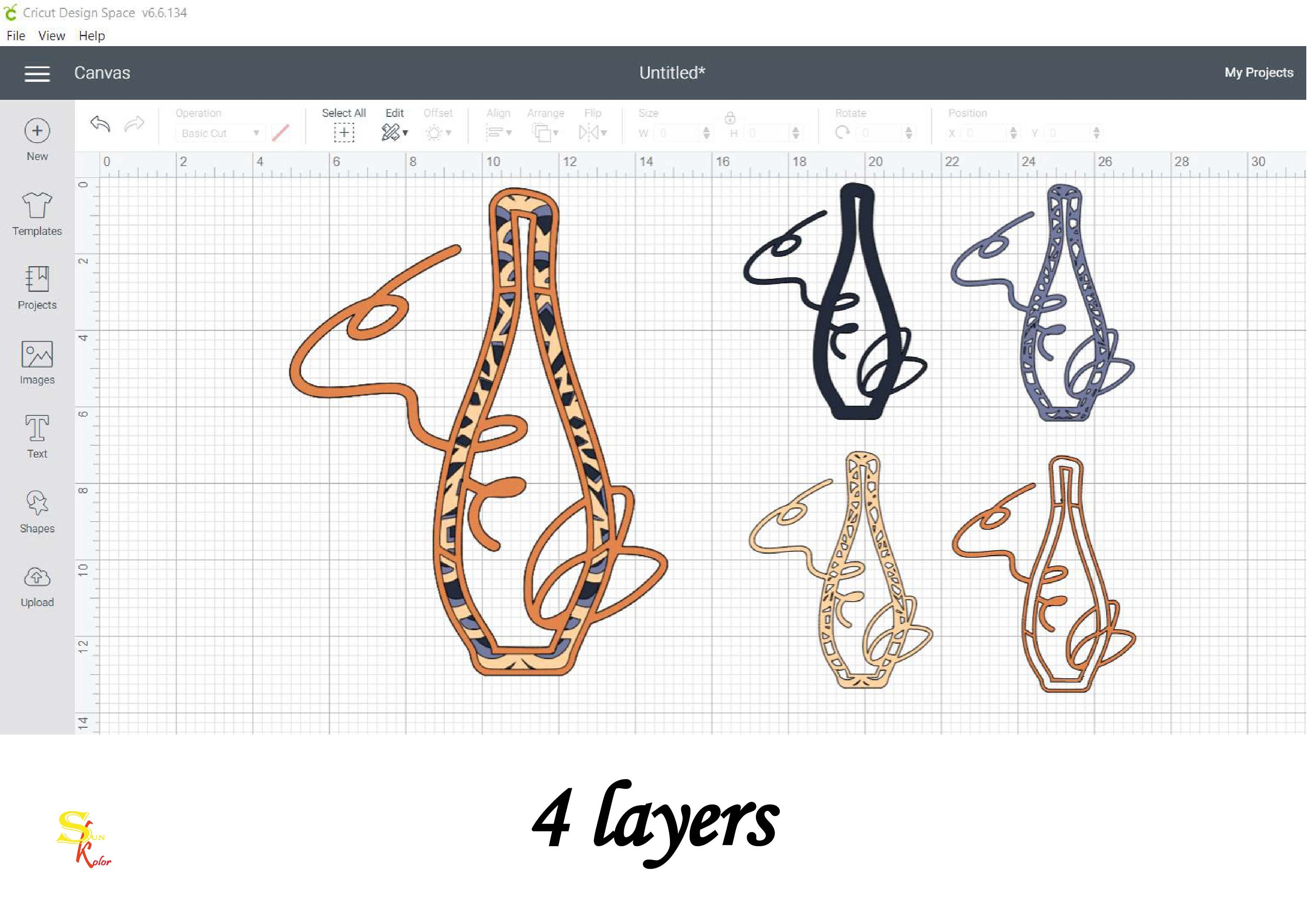 ABSTRACT ART 6 digital Download SVG Seperate Layers | Etsy