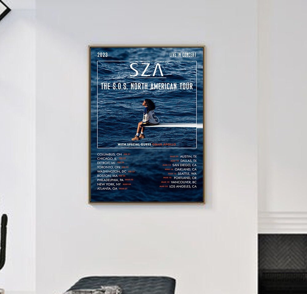 SZA The S.O.S North American Tour Poster