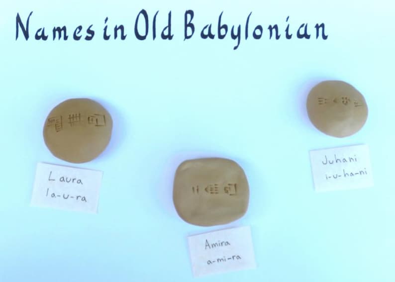 A Name Written in Babylonian / Assyrian Cuneiform - Etsy