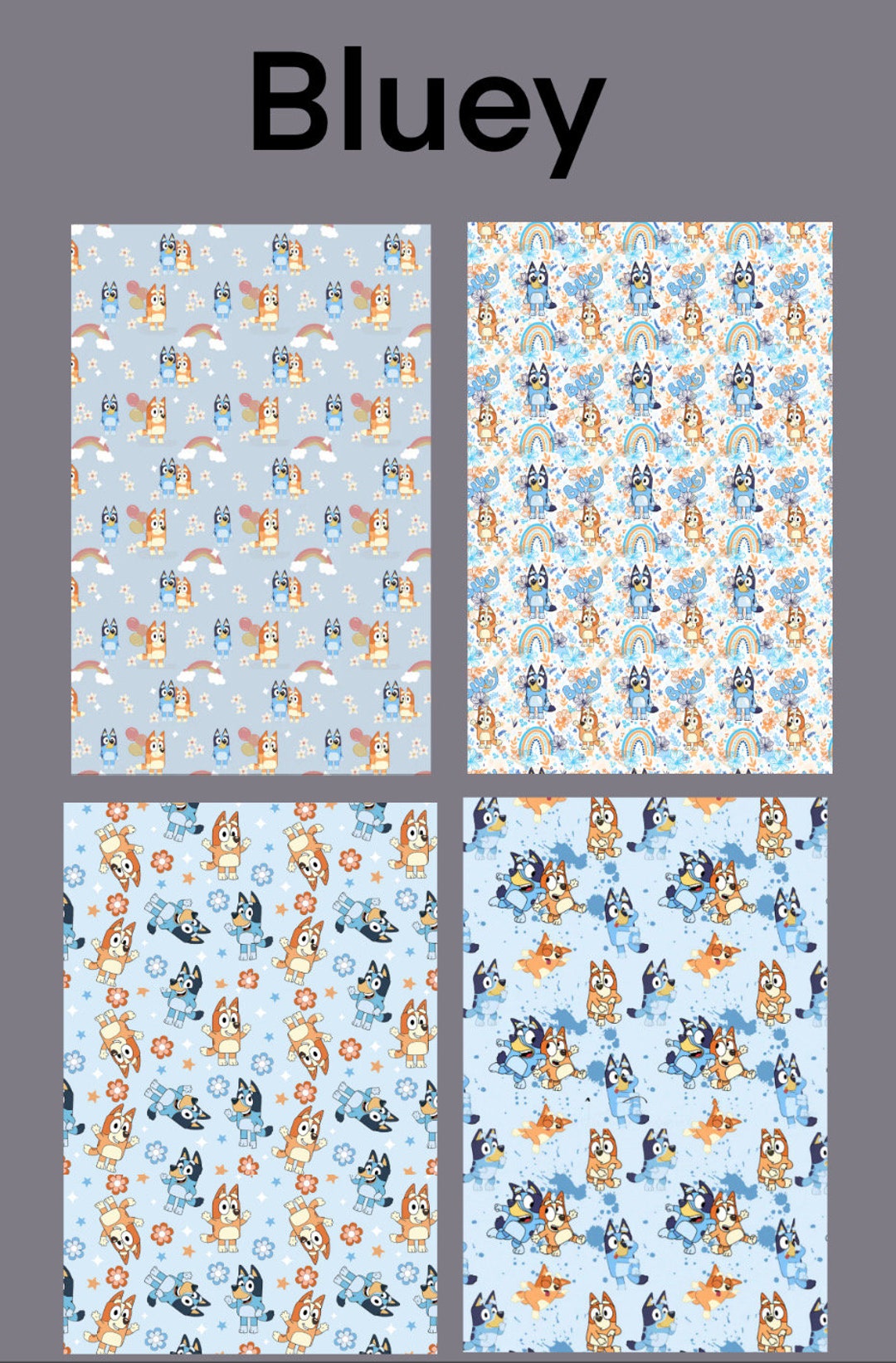 Bluey Tubie Tape: Children Tape 4x6 Hypafix Tape - Etsy