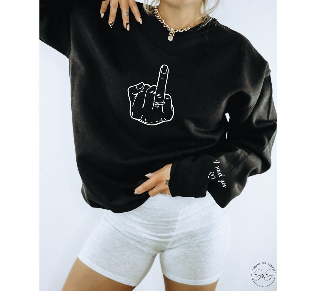 Ring Finger Sweatshirt With Custom Sleeve Personalization, Custom ...