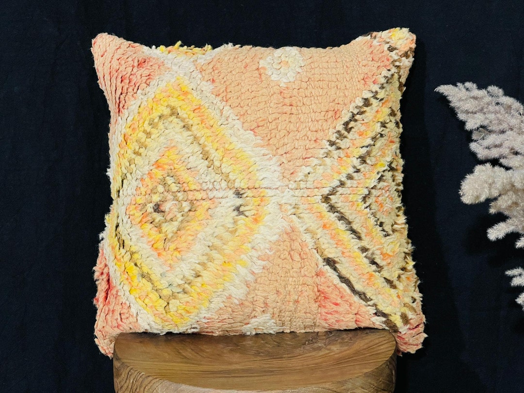 One Yellow Pillow Cover Yellow and Orange Decorative Pillow Cover ...