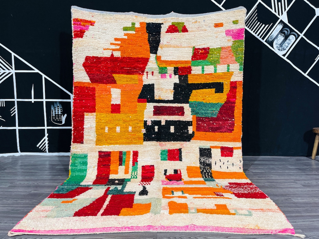 Authentic Moroccan Rug Traditional Morocco Carpet Living Room Rugs ...