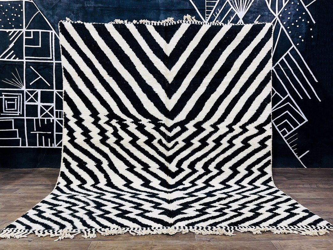 Irregular Black and White Rugs, Super Soft Tufted Rug, Cool Rug ...