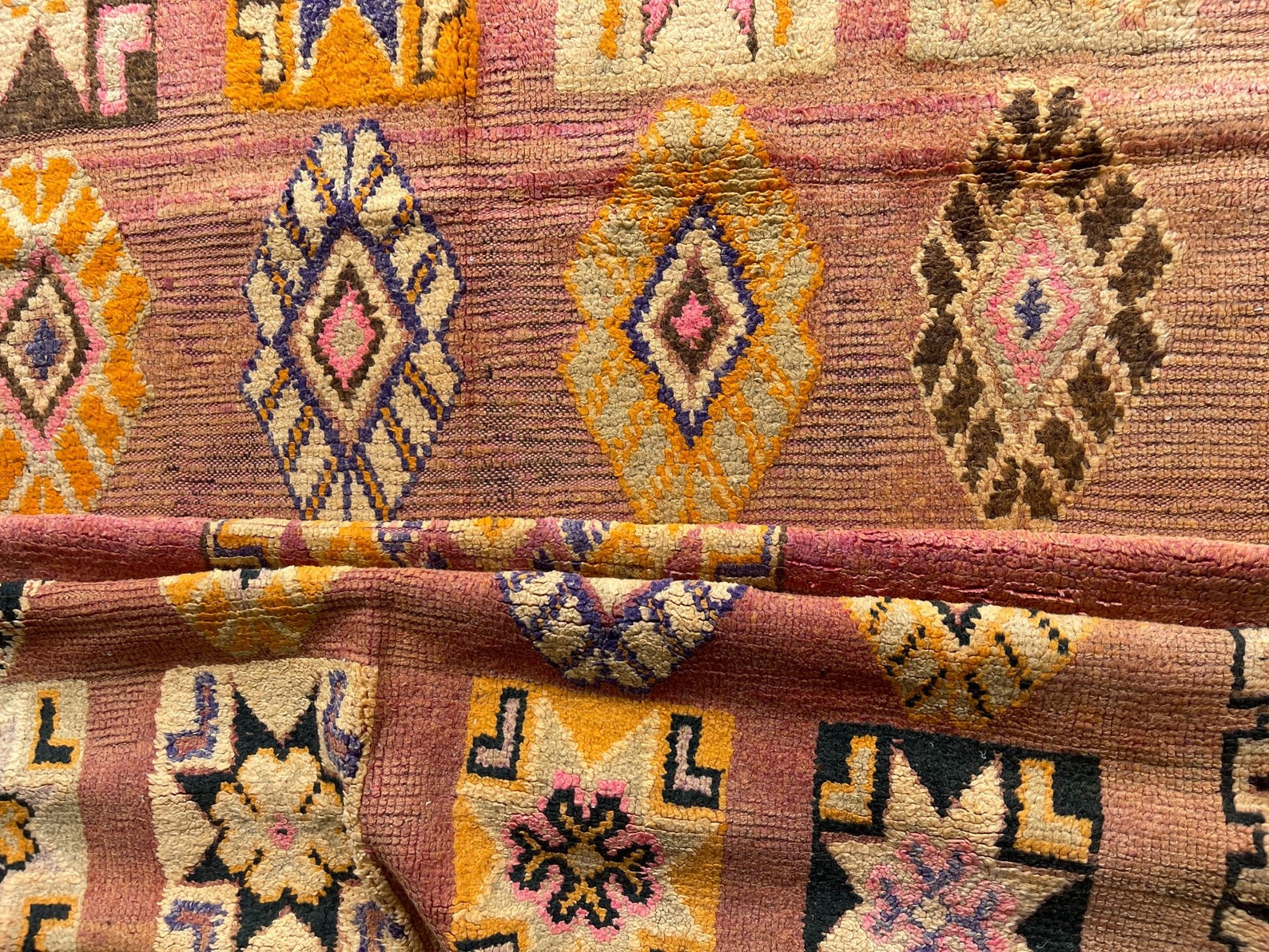 Earth Color Beni Rug moroccan Rug Vintage Rug Soft Wool - Etsy