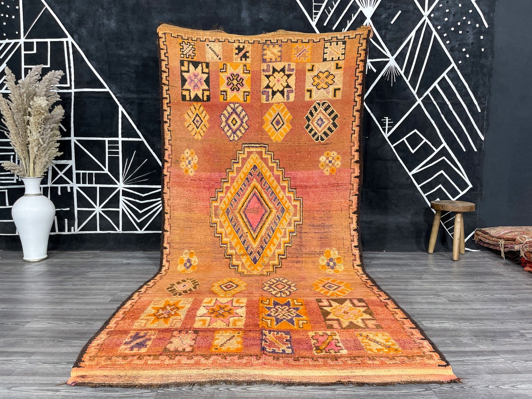 Earth Color Beni Rug ,moroccan Rug , Vintage Rug, Soft Wool Rug, Boho ...